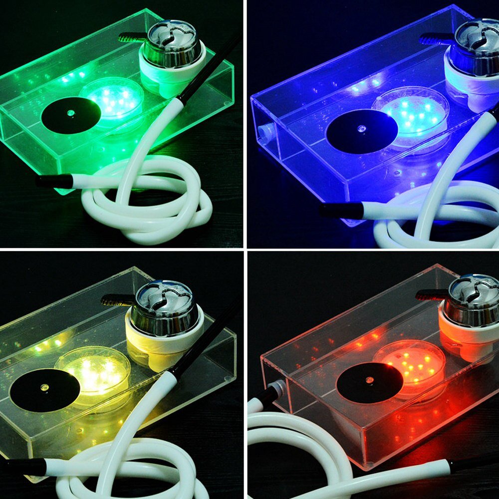 16 Color RGB Hookah Shisha LED Light Base with Remote Controller ...