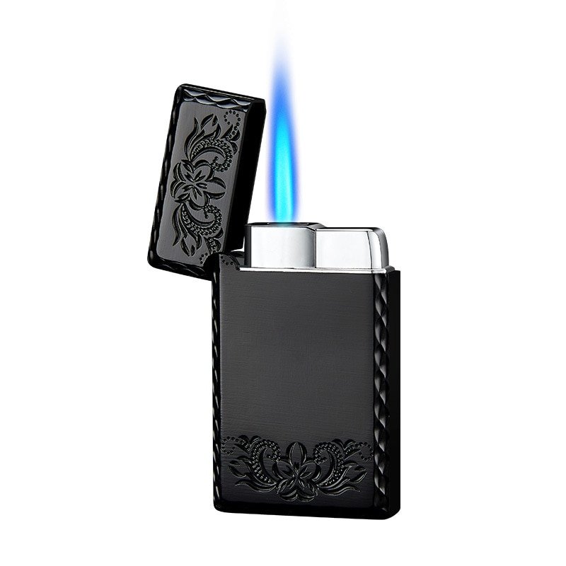2020 New 1300C Blue Flame Butane Turbo Lighter Square Mini Gas Lighter ...