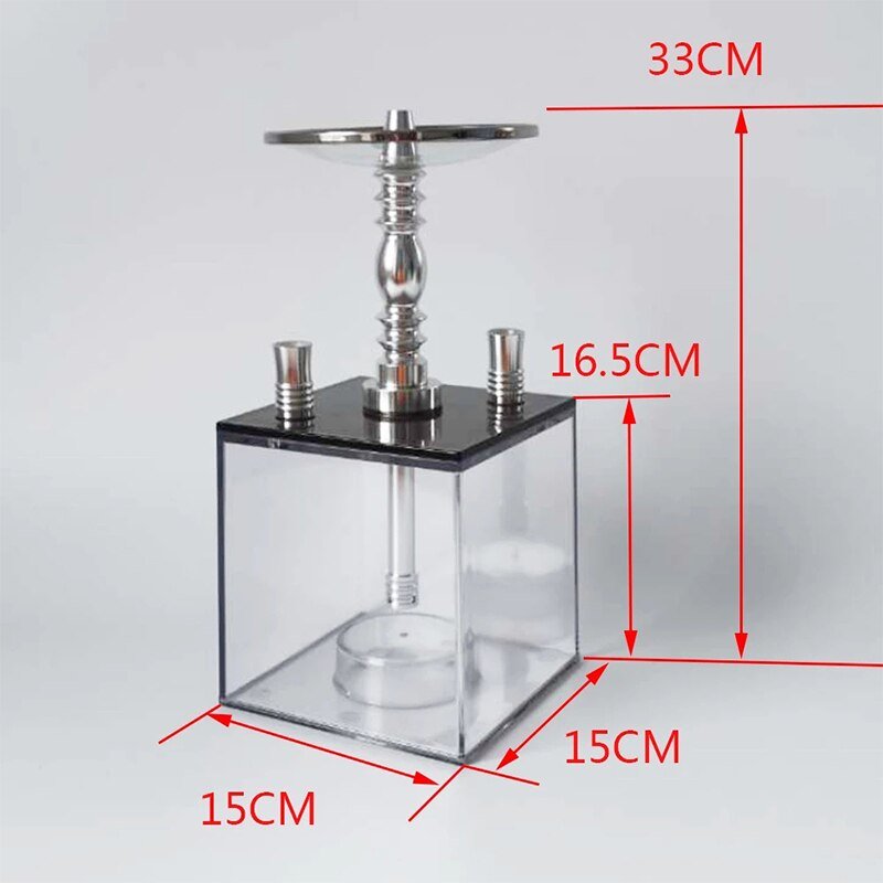 2021Arab Acrylic hookah Double Tube Shisha Pipe With LED light Chicha ...