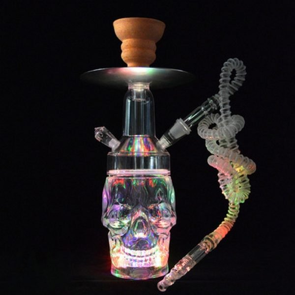 Acrylic Hookah for Smoking Shisha Pipe Set Portable LED Light Complete ...