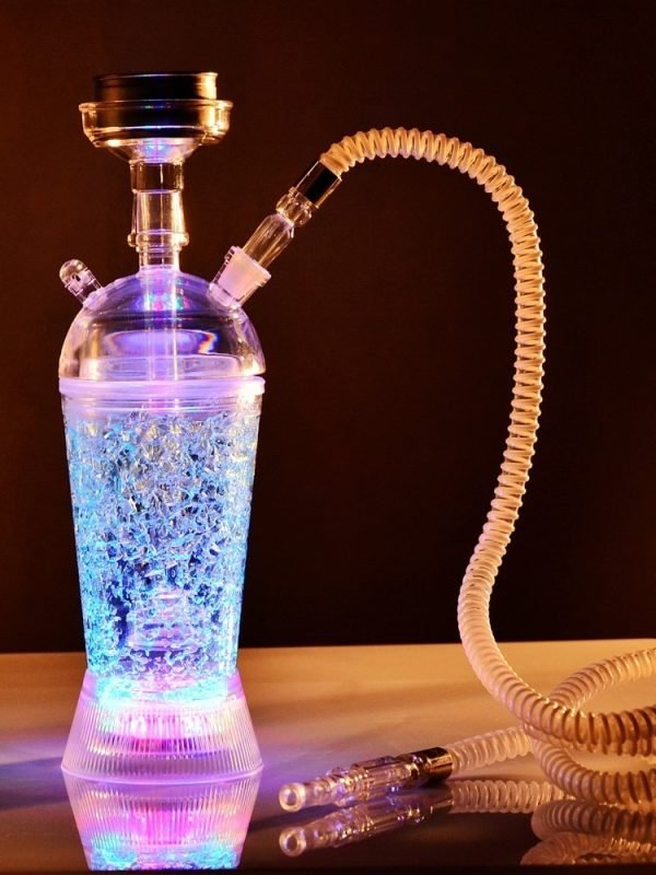 Acrylic Hookah for Smoking Shisha Pipe Set Portable LED Light Complete ...