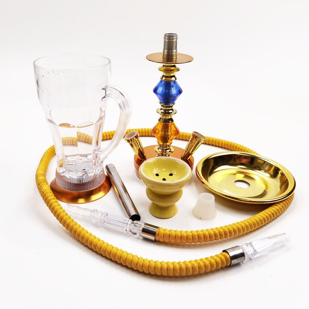 Acrylic Shisha Hookah Set with LED Light Chicha Charcoal Tray Nargile ...