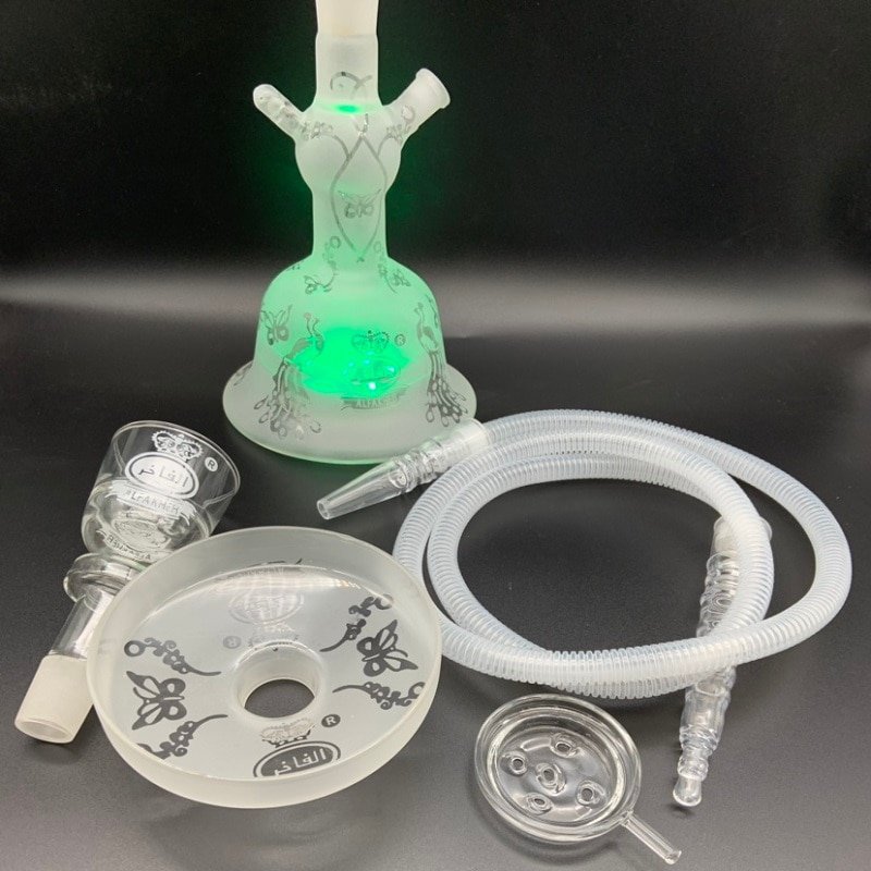 Colorfull Frosted Design Glass Hookah Set 4 Styles Shisha Smoking Water ...