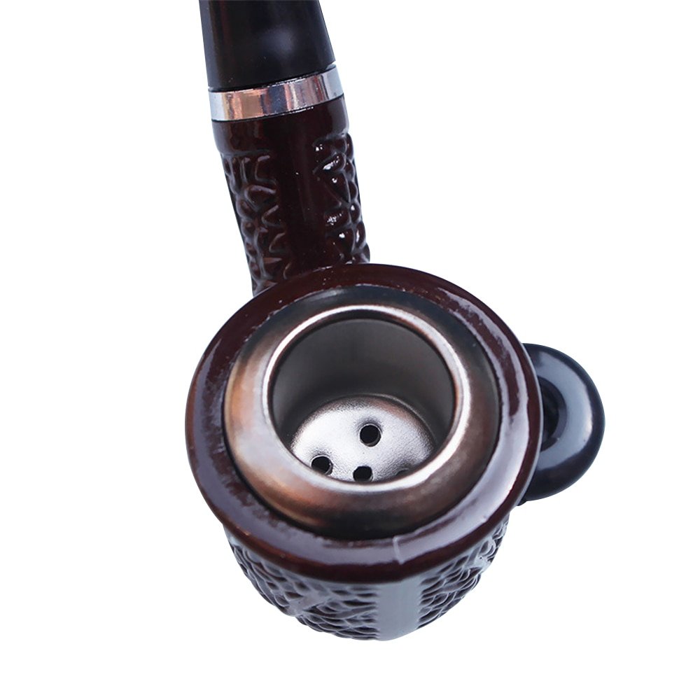Double Purpose Cigarette Tobacco Pipe Resin Carved Bent Filter Pipe ...