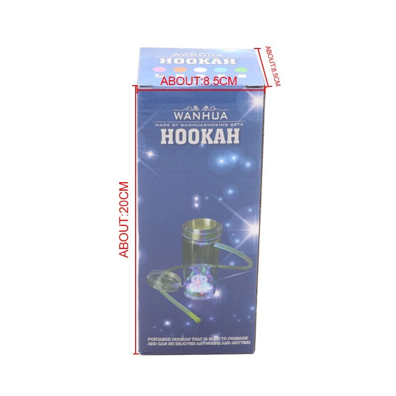 Portable Hookah Shisha Set Plastic Bottle for Smoking Sheesha with LED ...
